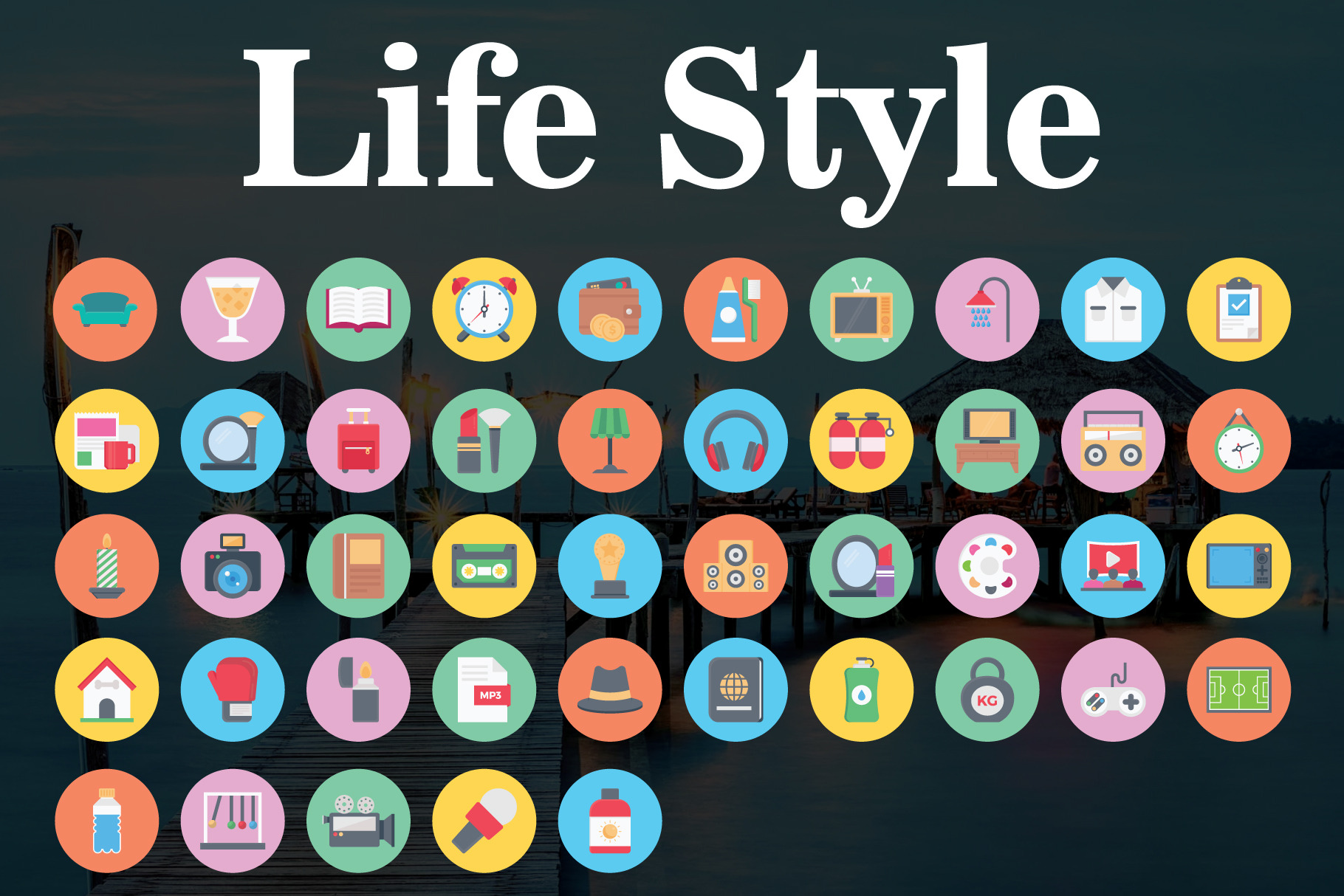 Life Style Circle Flat, an Icon by Vector Stall
