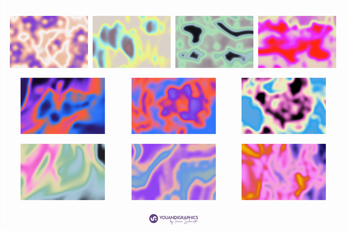 Heatmap Grainy Gradient Backgrounds, a Texture Graphic by Youandigraphics