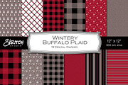 Wintery Buffalo Plaid and Patterns | Graphic Patterns ~ Creative Market