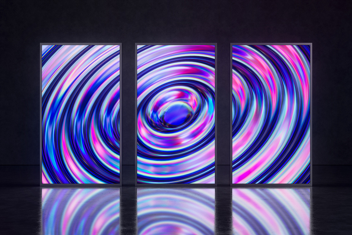 Glowing Modern Screens Mockup, an Advertising Mockup by Design Squad