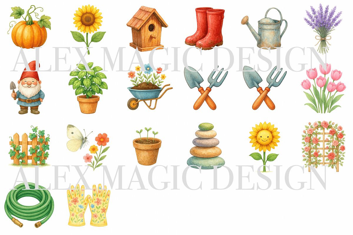 Garden Clipart Set