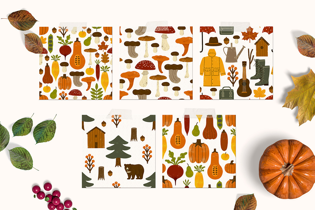 Autumn Clip Art, Patterns and Prints