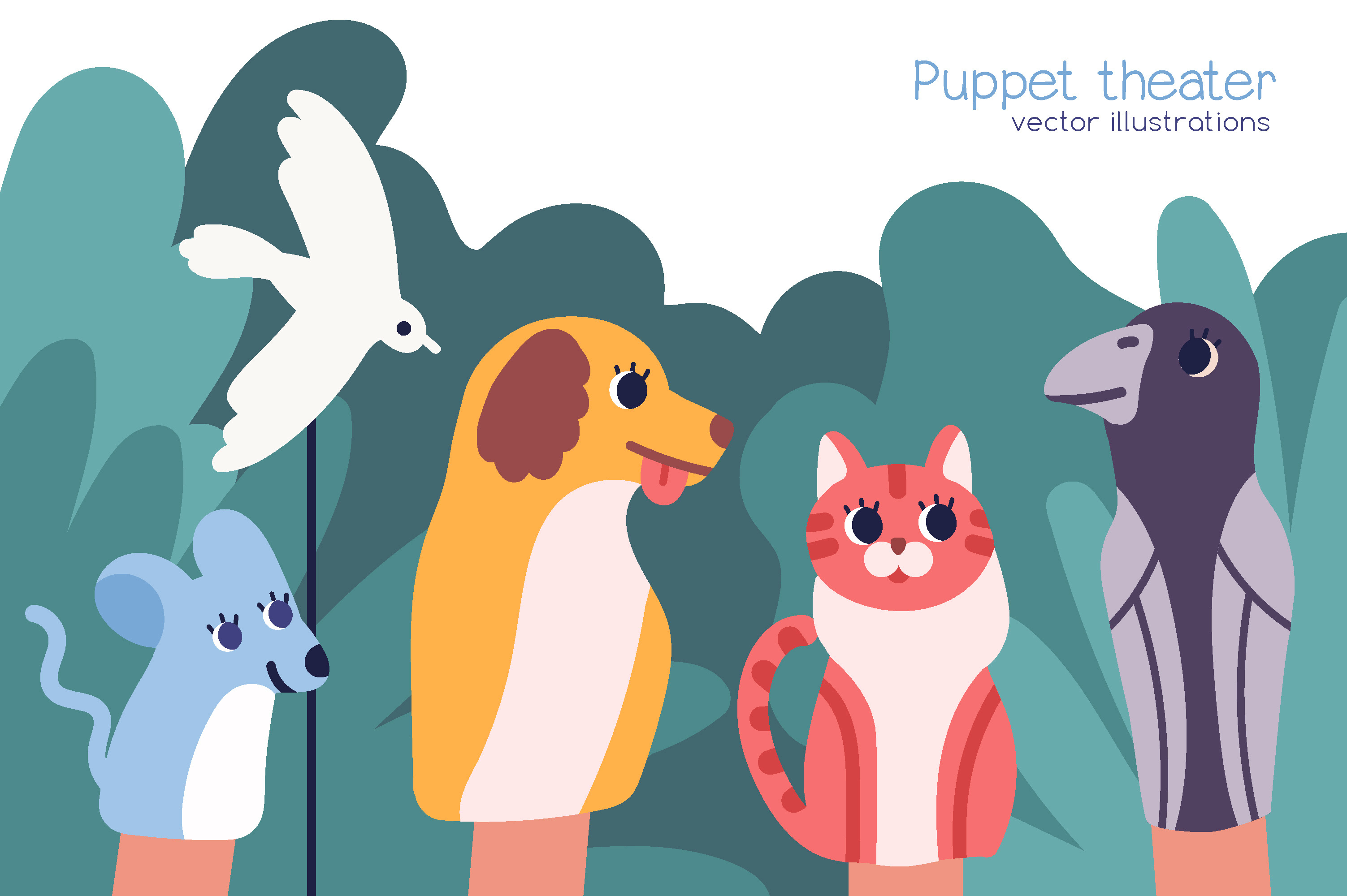 Puppet theatre, an Animal Illustration by Good Studio