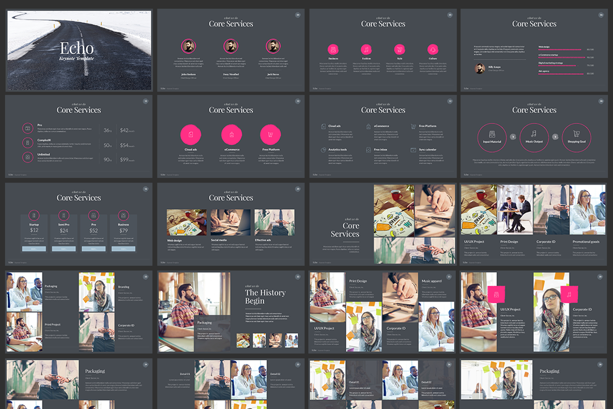 Echo - Keynote Template, a Presentation Template by Slidehack | Creative Market