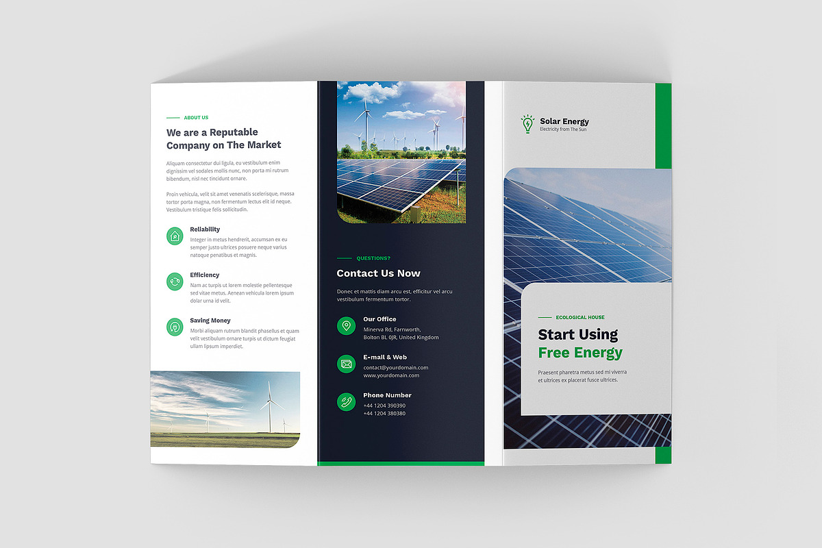 Solar Energy Brochure Tri-Fold Canva