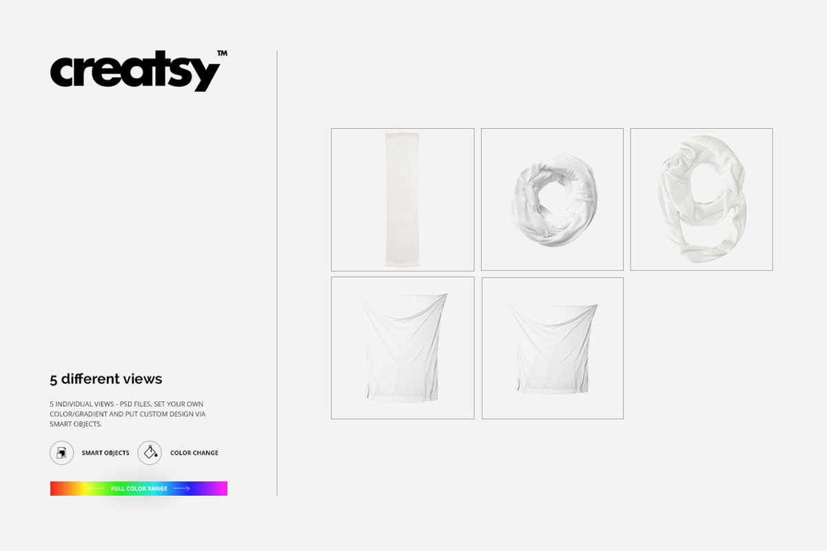 Infinity Scarf Mockup Set, a Product Mockup by Creatsy