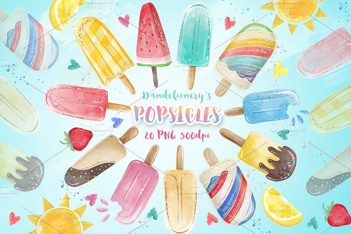 Popsicles design, an Illustration by designloverstudio