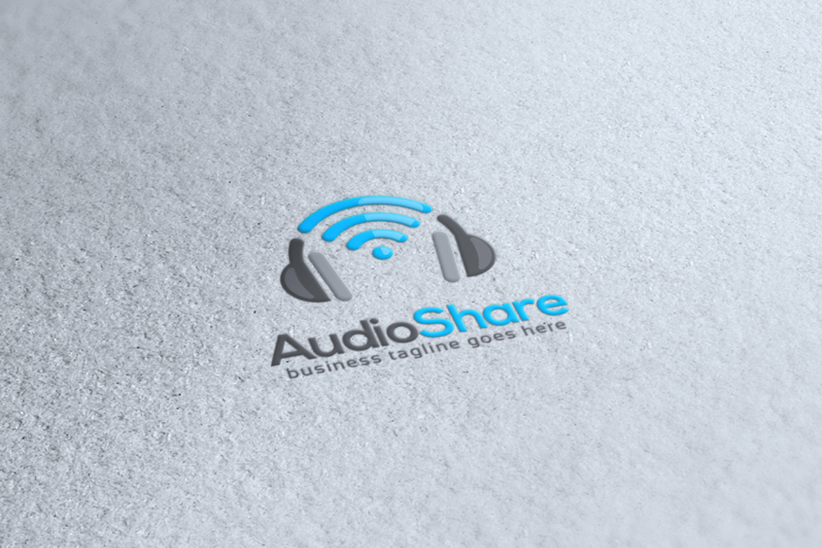 Audio Share Logo, a Branding & Logo Template by Slim Studio