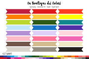 50 Rainbow Ribbon Banner Clipart, an Illustration by La Boutique dei Colori
