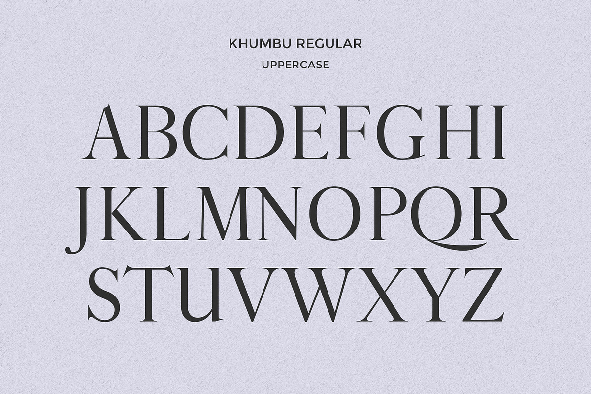 Khumbu typeface, a Serif Font by Dene Studios