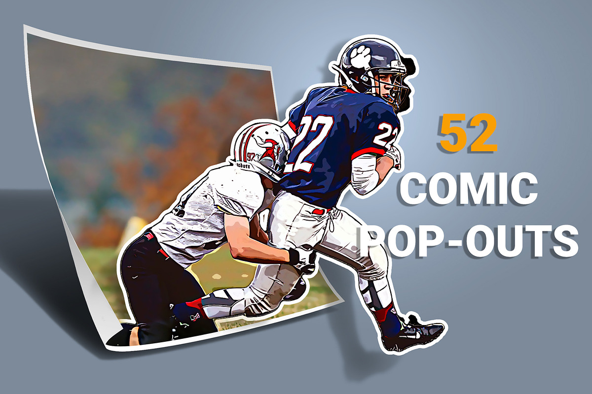 52 Comic Pop-outs, an Action Add-On by Danive Studio