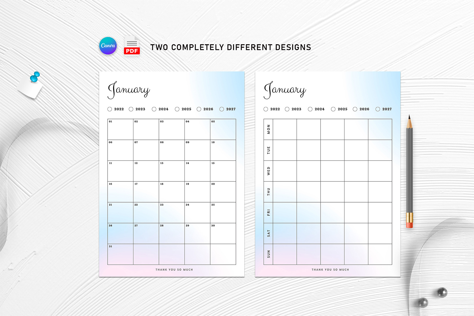 Editable Monthly Planner, a Stationery Template by Design Zone ...