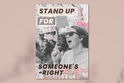 Human rights protest poster template | Card Templates ~ Creative Market