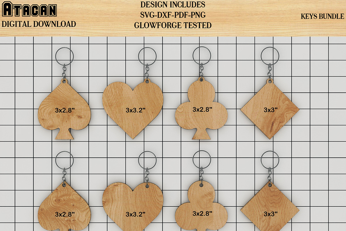 Wooden Keychain Laser cut files, an Object Graphic by AtacanDigital ...