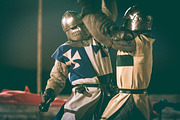 Knights fighting containing ages, aggression, and ancient, a Person ...