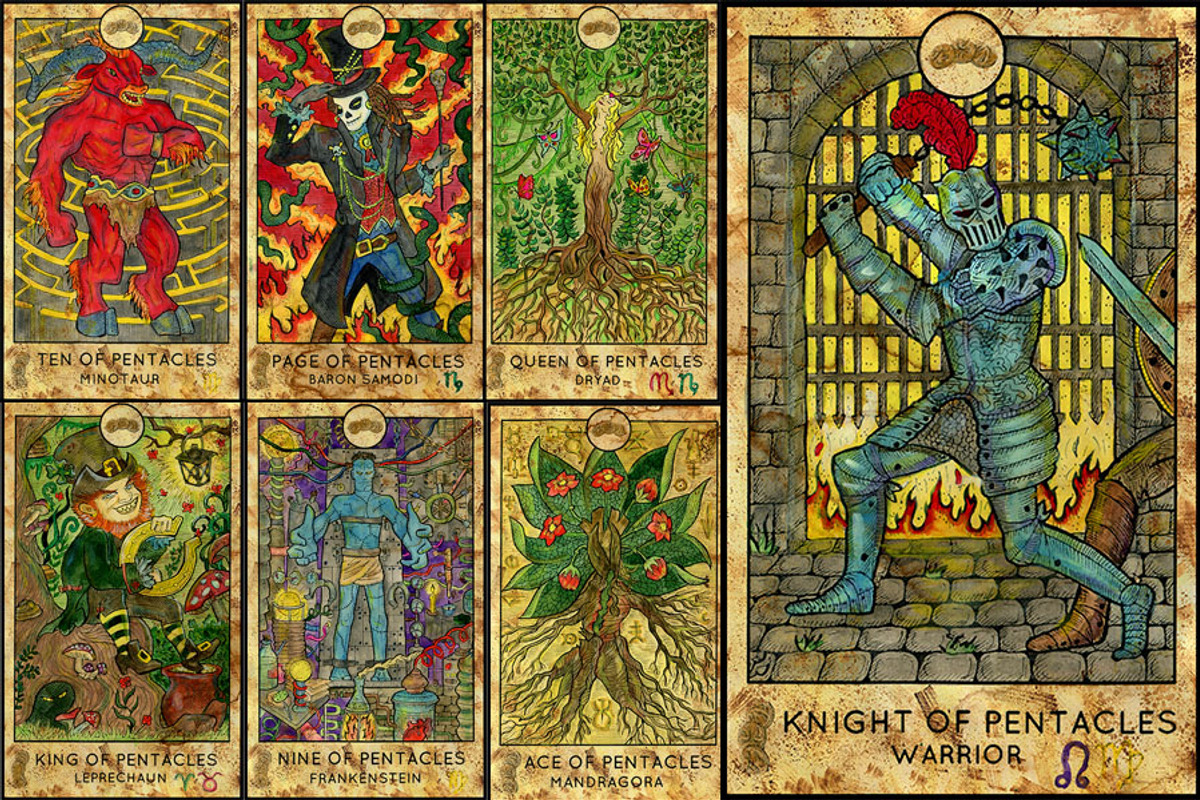 Fantasy World Tarot/full deck, a Decorative Illustration by Samiramay