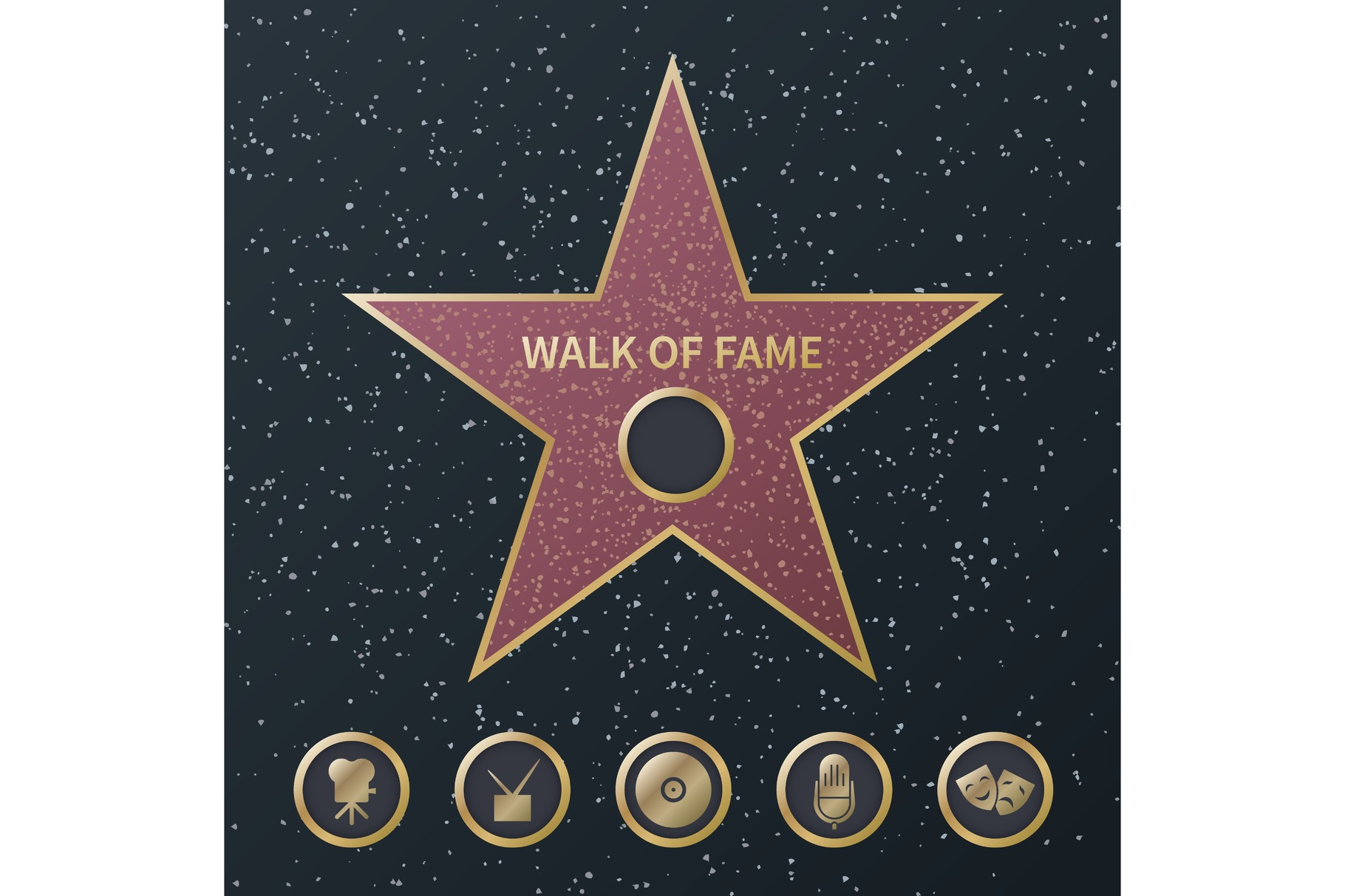 Hollywood fame star. Art and famous, an Illustration by YummyBuum