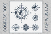 Compass Rose Vector Huge Set, an Object Illustration by MSA-Graphics