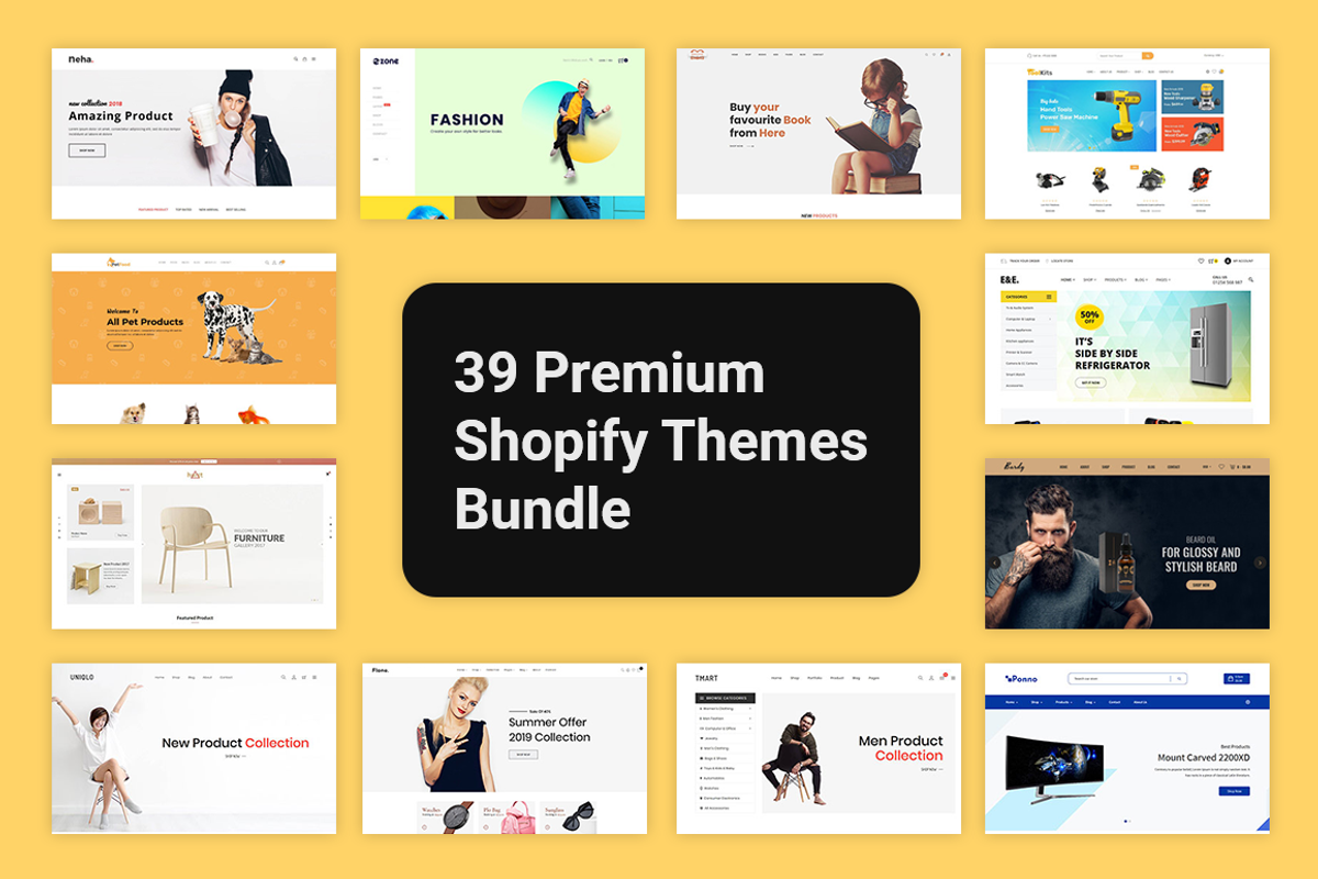 39 Shopify Themes Bundle, a Shopify Template by HasThemes