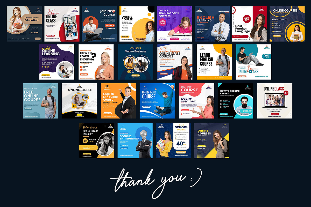 Canva instagram Education Template, a Social Media Template by illycreative