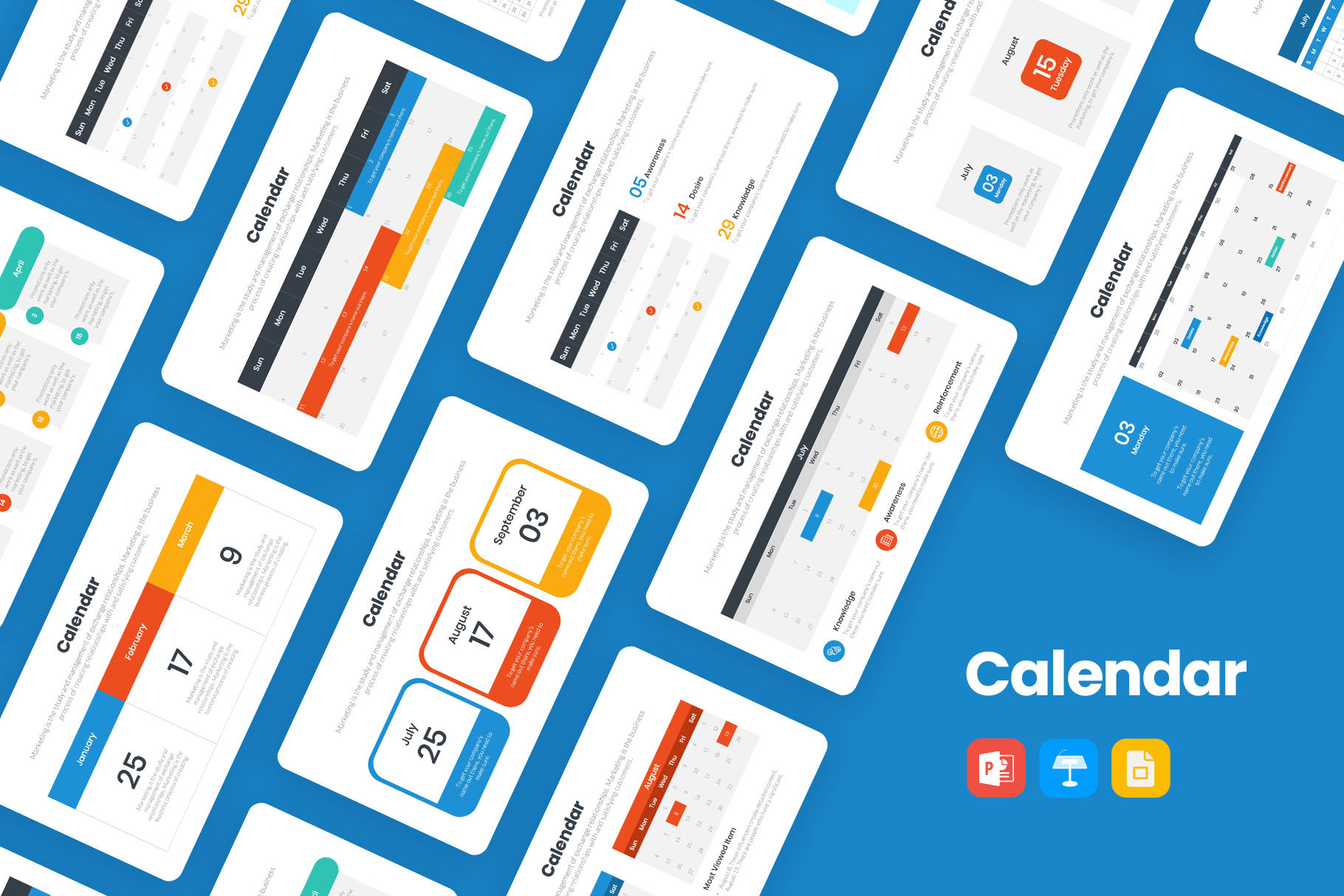 Calendar Infographics Template, a Presentation Template by slidequest