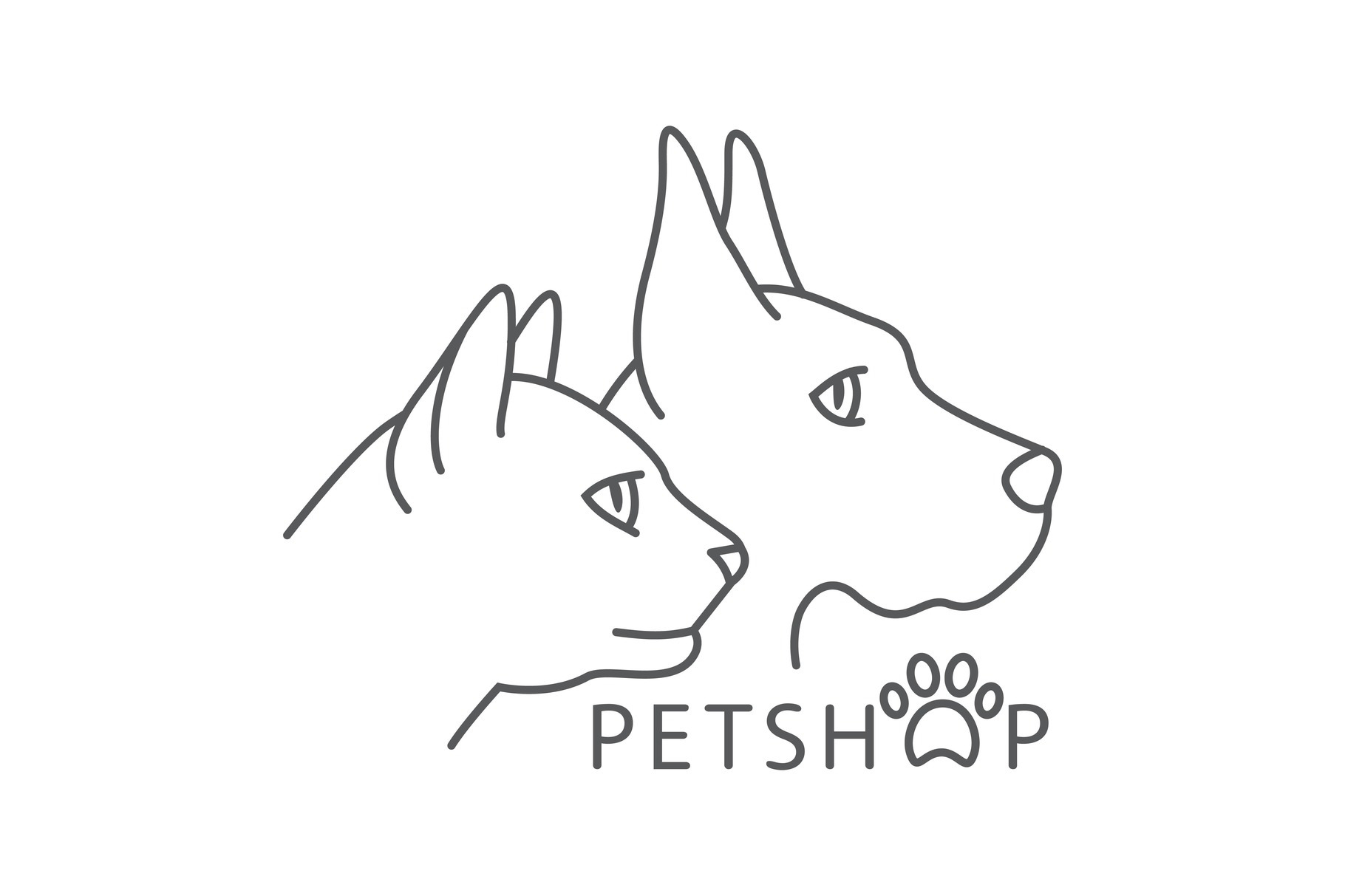 Pet Shop Line drawing Vector pet, an Animal Illustration by IhorZigor