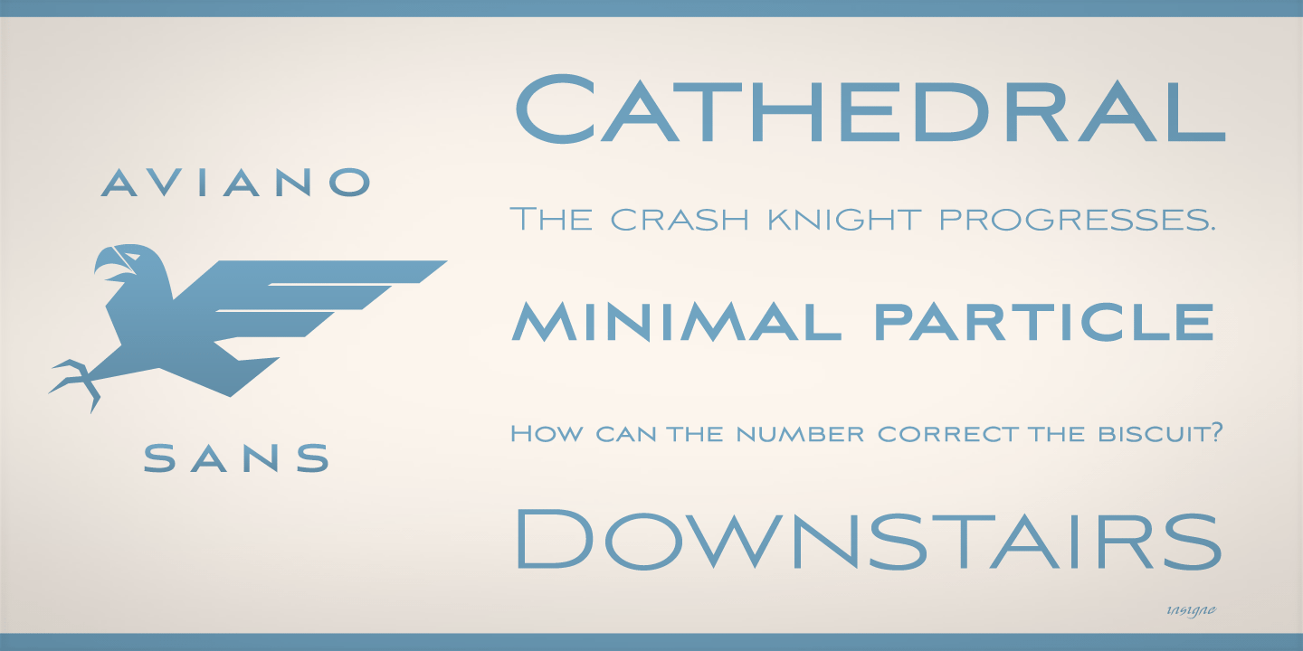 Aviano Sans, a Sans Serif Font by insigne