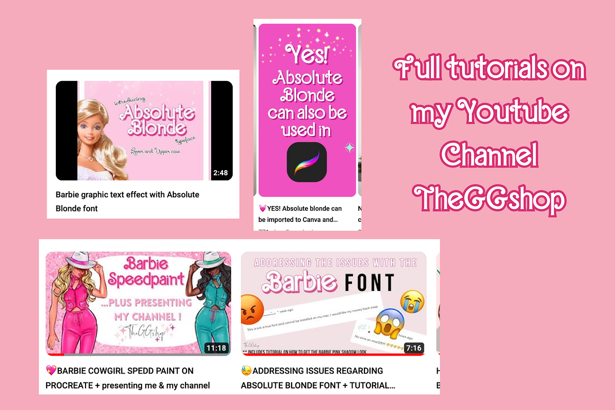 Absolute Blonde Typeface, a Serif Font by The GG Shop