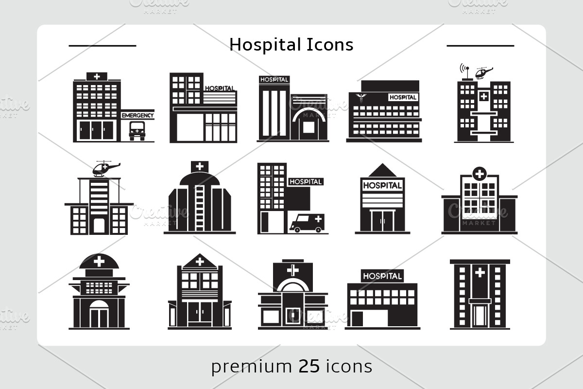 Hospital Icons Set, an Icon by Designfour