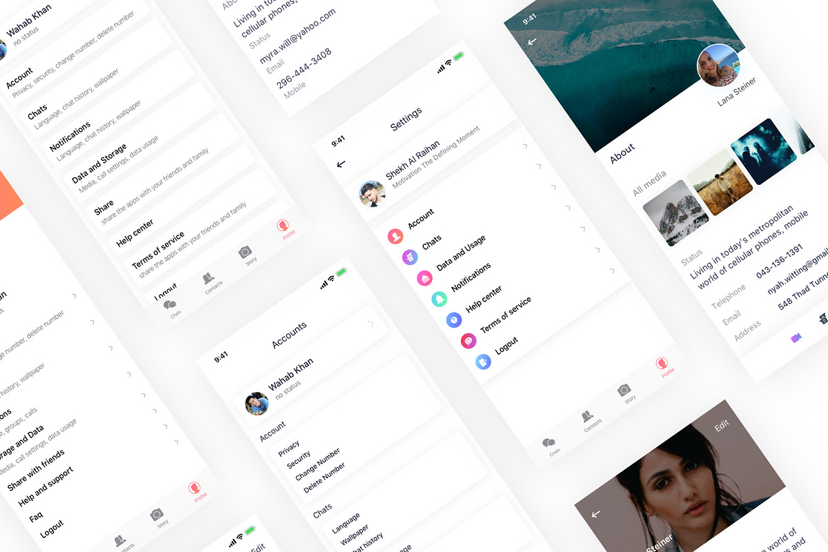 Message iOS UI Kit, an UI Kit Template by Luova Studio | Creative Market