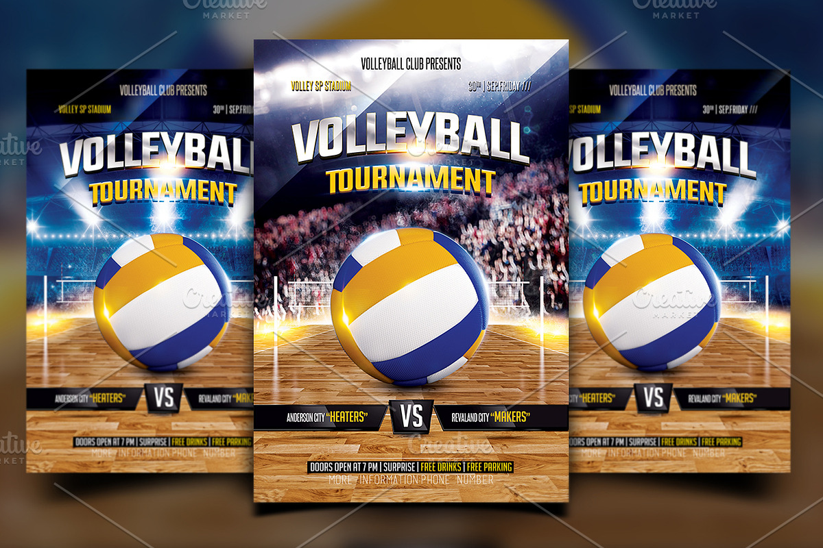 Volleyball Flyer Template, a Flyer Template by Basez Flyers