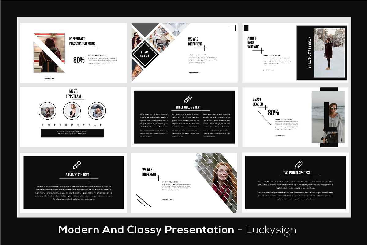 Hypebeast Googleslide Template, a Presentation Template by Rocket Template