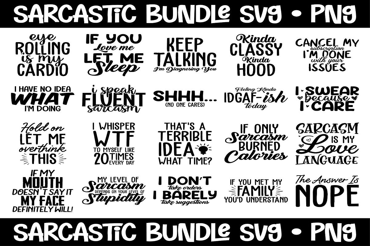 Sarcasm Svg Bundle