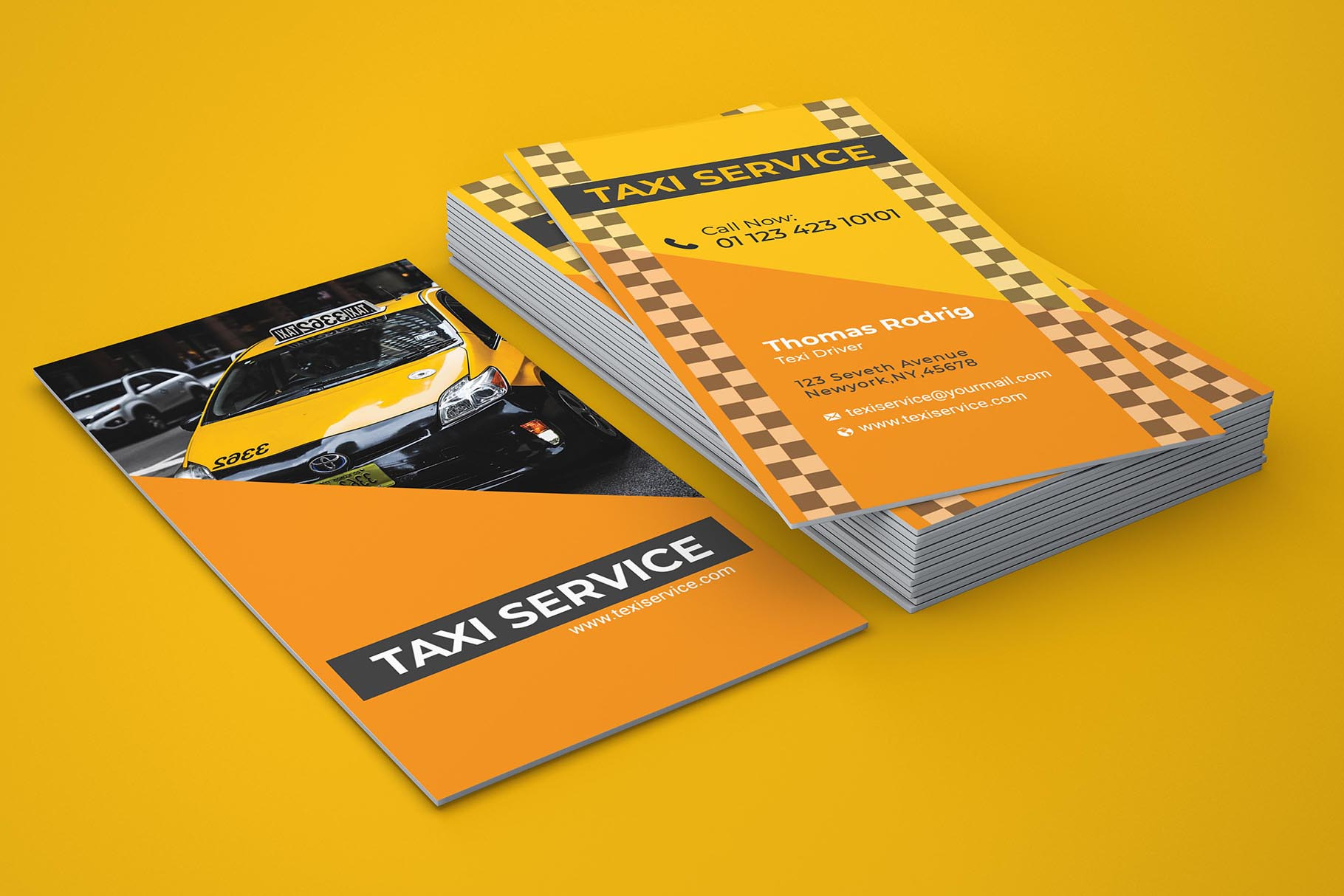 Taxi Services Business Card Template, a Business Card Template by ...