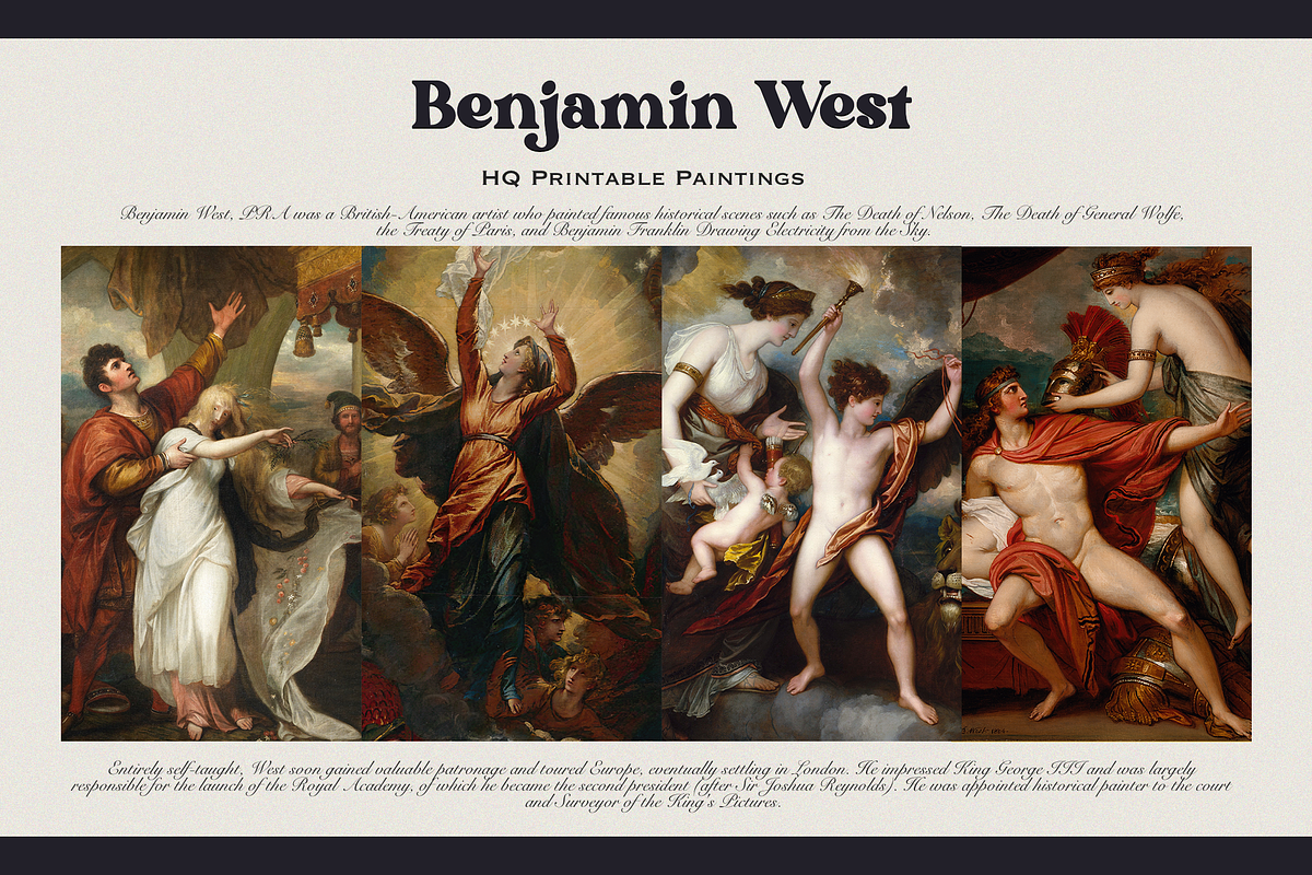 70+ Benjamin West Paintings, a Person Illustration by Digital Museum ...
