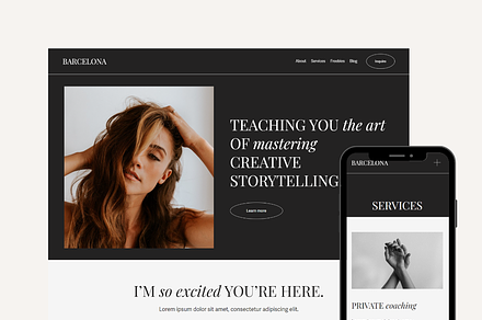 Elle Squarespace Template | Squarespace Themes ~ Creative Market