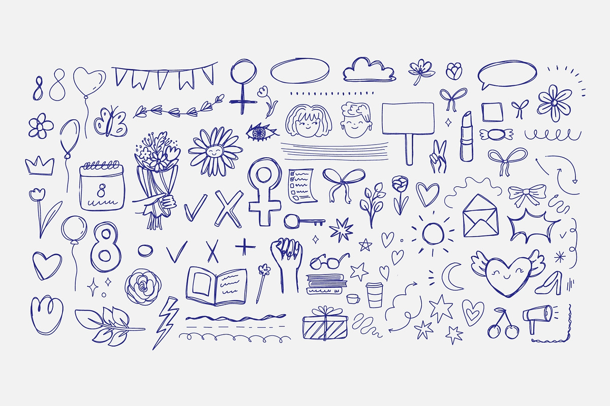 Modern pen scribble bundle, an Object Graphic by Kristina Chistiakova