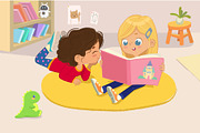 Book Corner | Education Illustrations ~ Creative Market