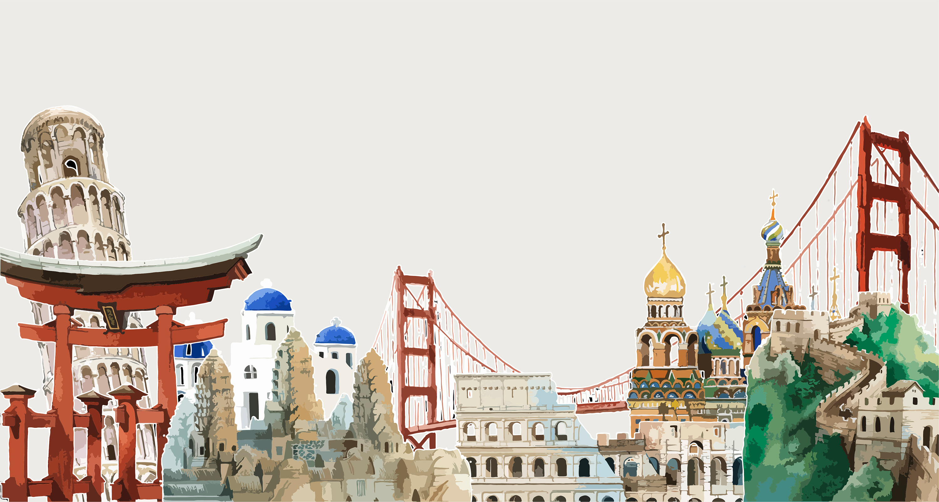 Set of architectural landmarks | Graphics ~ Creative Market