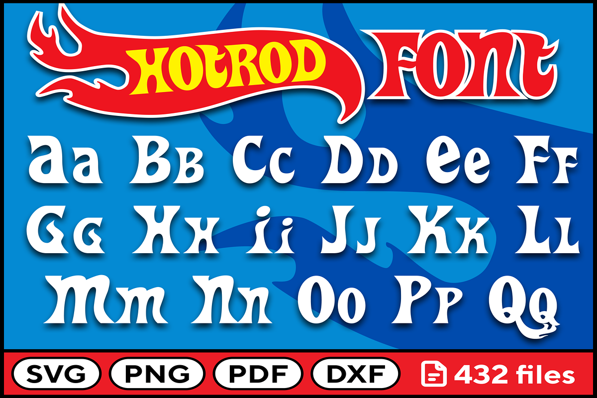 Hot Road Font Svg Png Pdf Dxf, an Object Graphic by Custom Fonts & Patterns