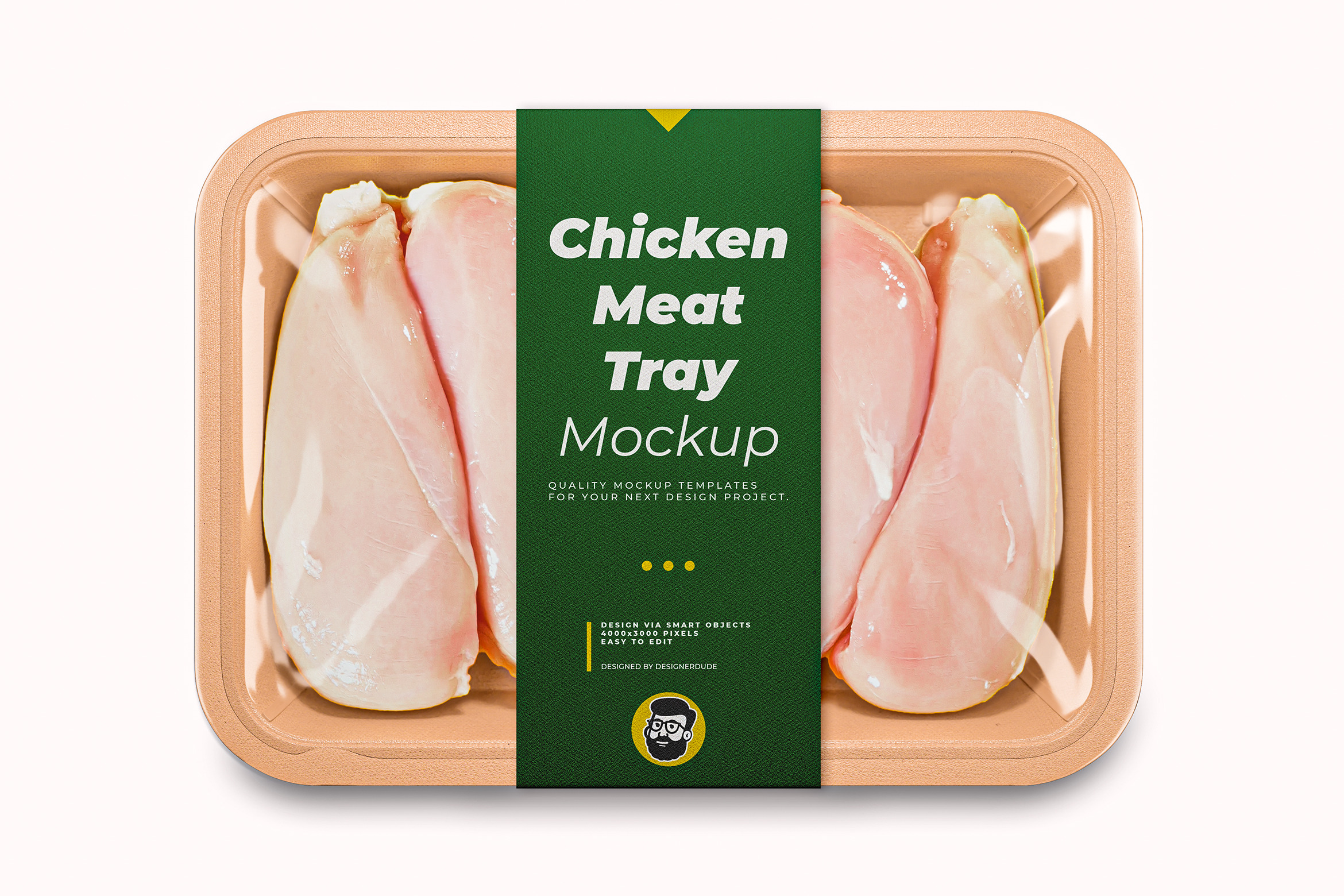 Chicken Meat Tray Mockup, a Packaging Mockup by Designer Dude