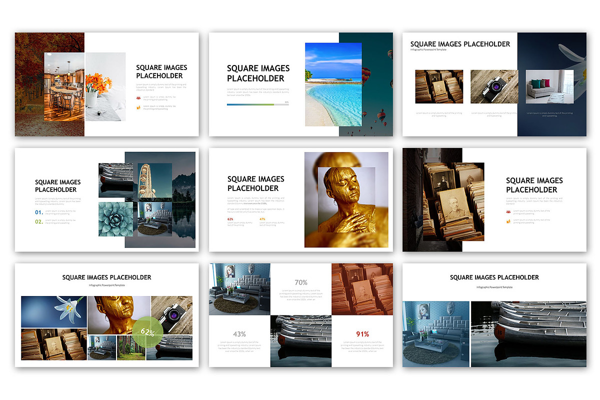 Square Placeholder Presentation, a Presentation Template by Digitcase x ...