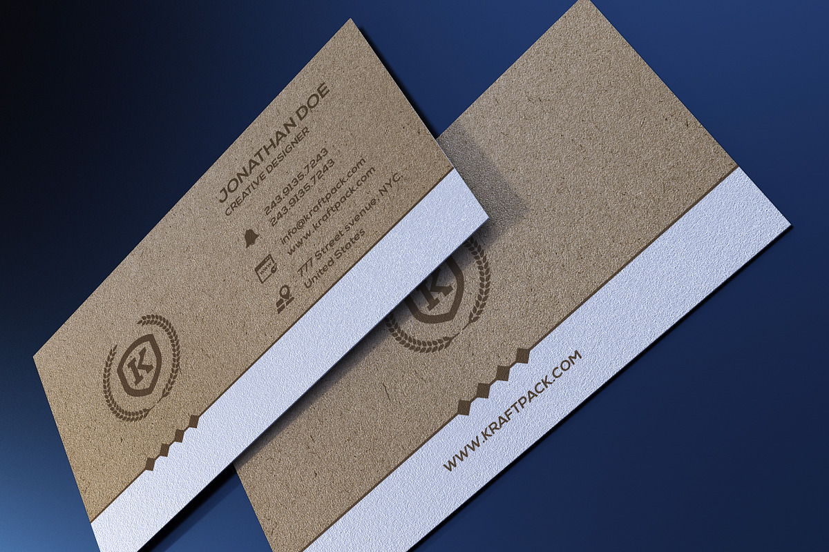 Kraft Paper Business Card Bundle, a Business Card Template by ...