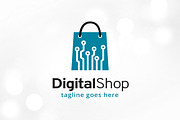 Digital Shop Logo Template, a Branding & Logo Template by gunaonedesign