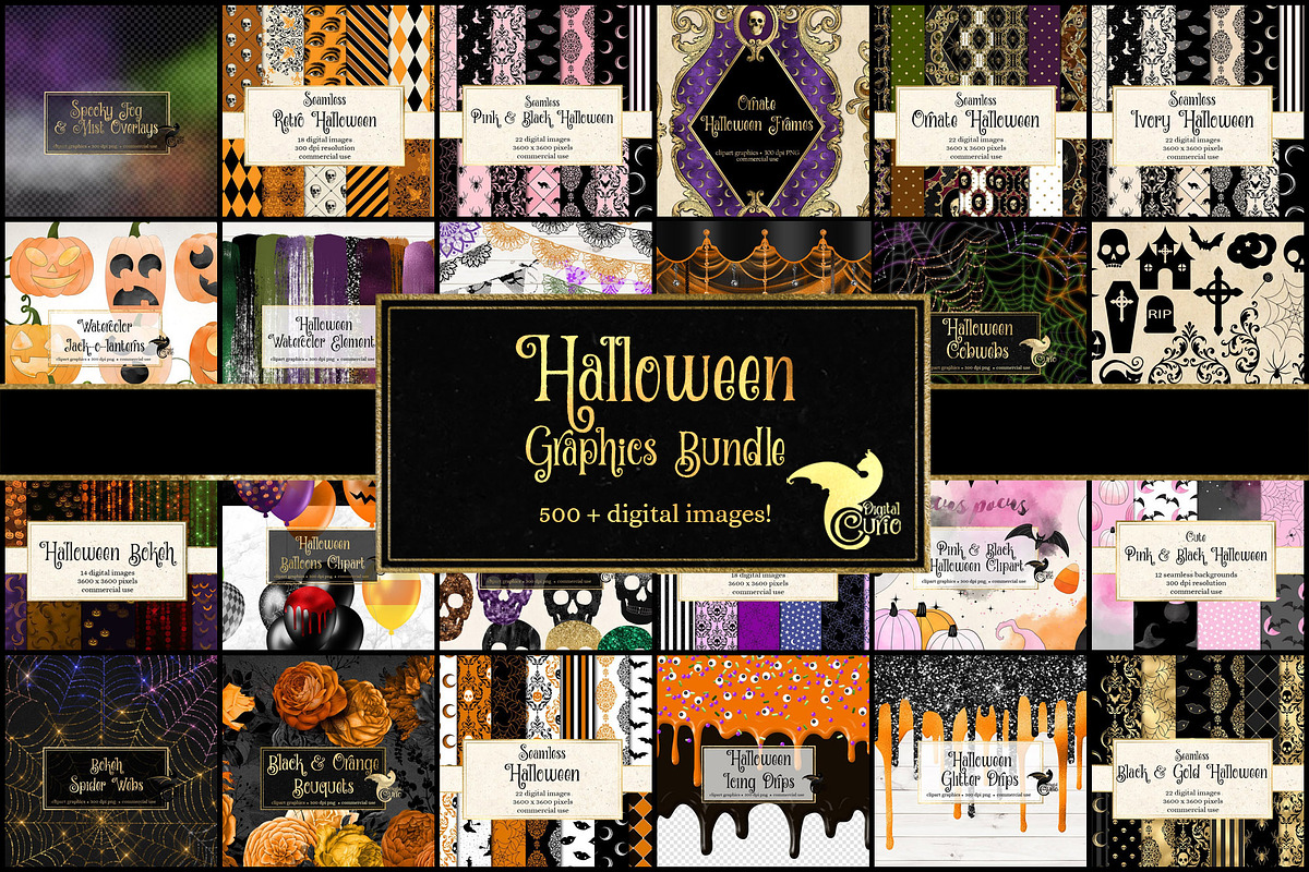 Halloween Graphics Bundle, a Background Graphic by Digital Curio