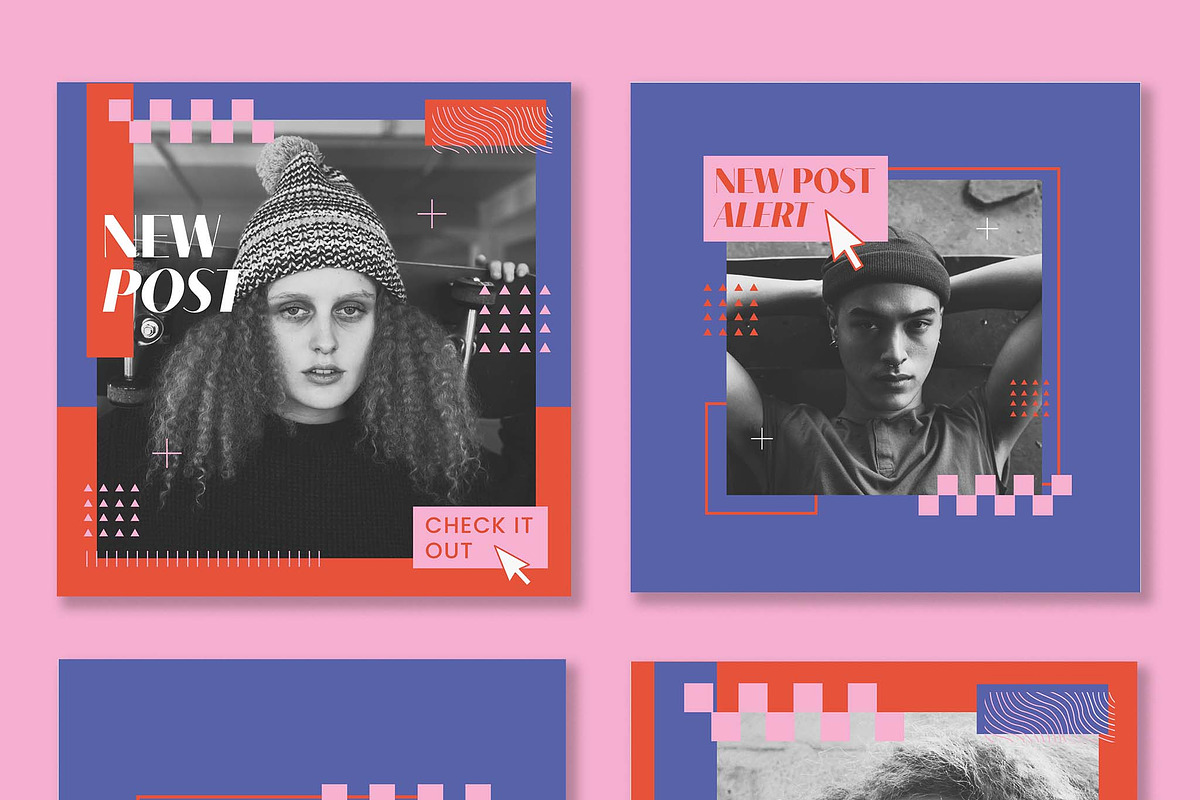 Social Media Set Geometric Shapes, a Social Media Template by wavebreak ...