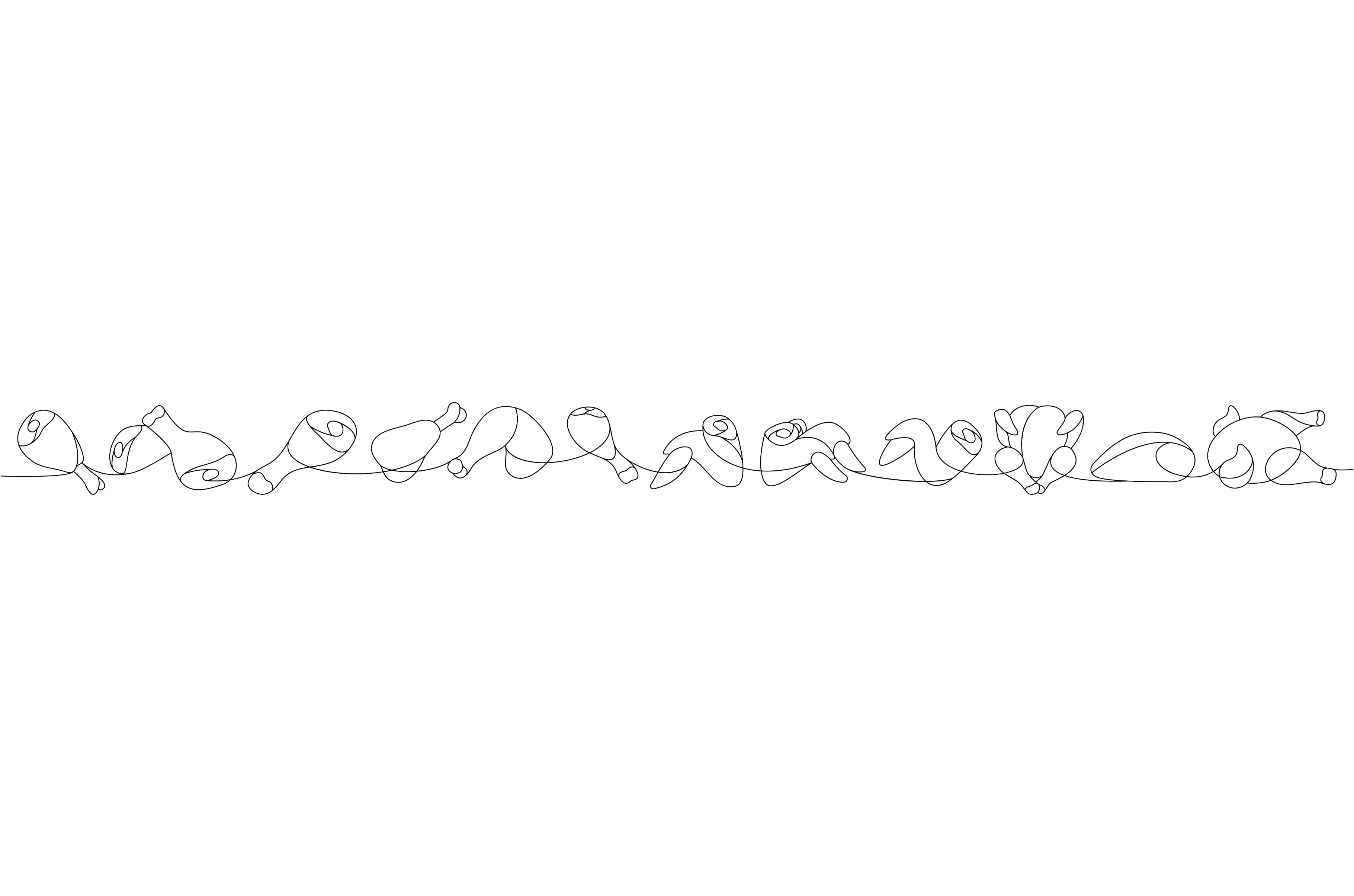 Set of chicken meat one line | Food Illustrations ~ Creative Market