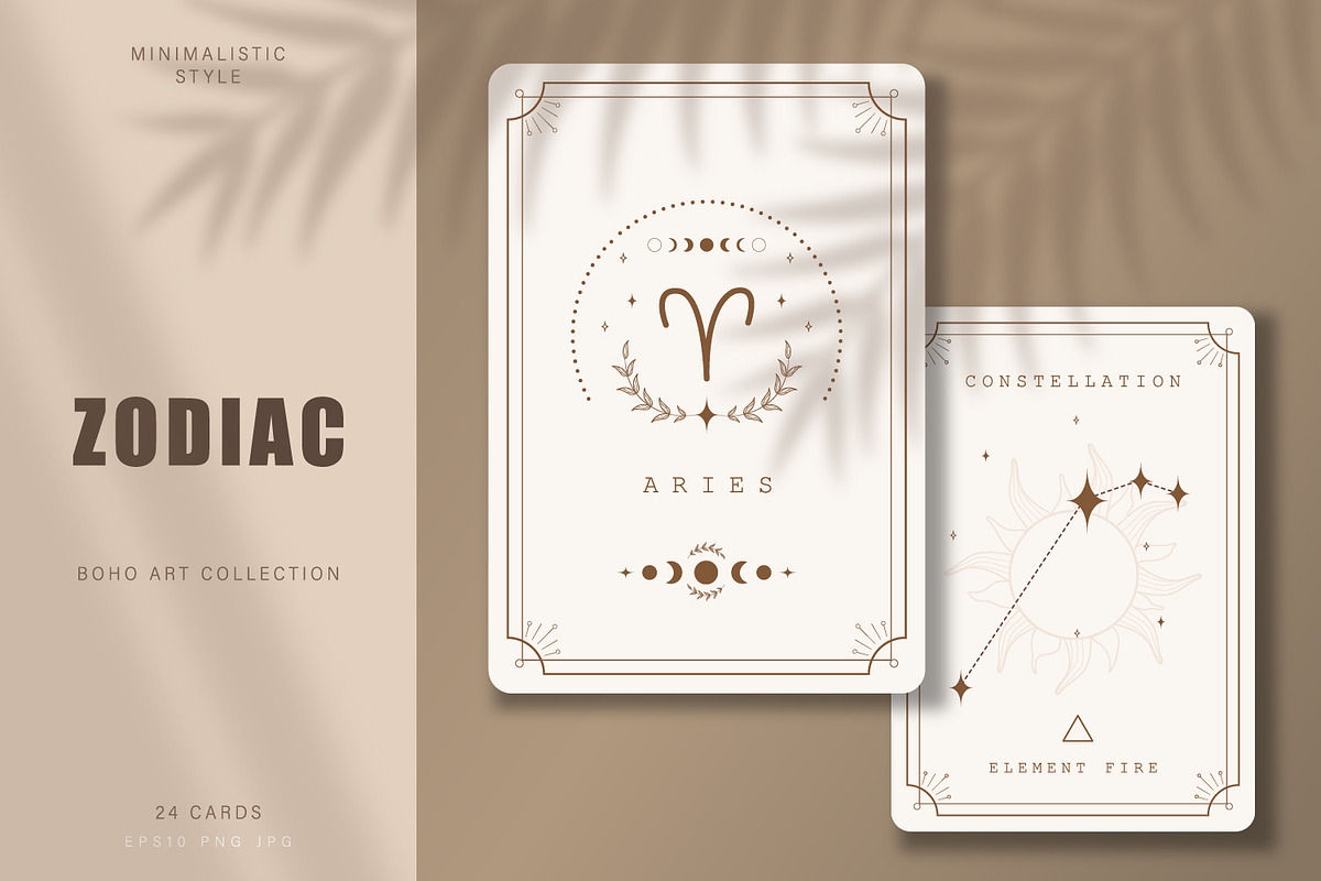 Zodiac signs and constellations card, an Object Graphic by KeronnArt ...