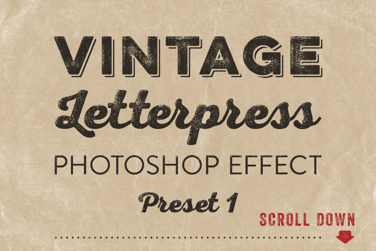 Letterpress Photoshop Effects, a Layer Style Add-On by DISTRICT 62 STUDIO