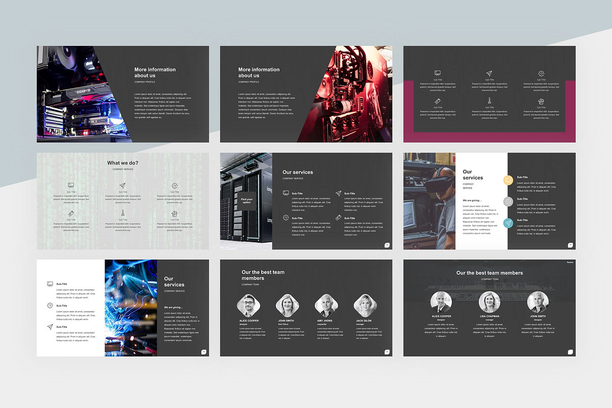 Techno-PowerPoint Template [PPTX], a Presentation Template by litoondev